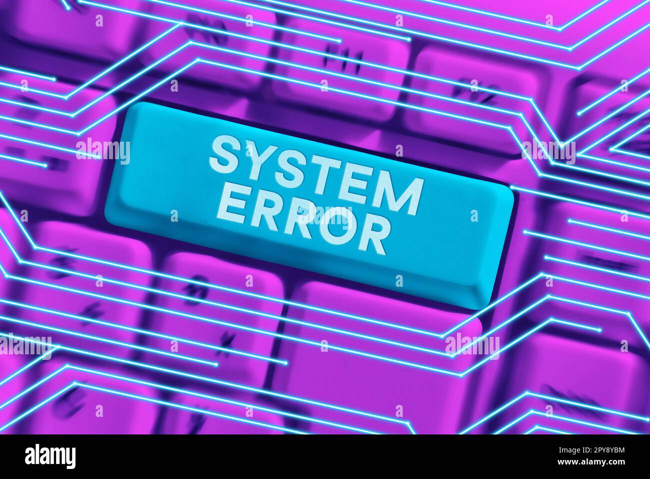 Conceptual caption System Error. Word Written on Technological failure Software collapse crash ...