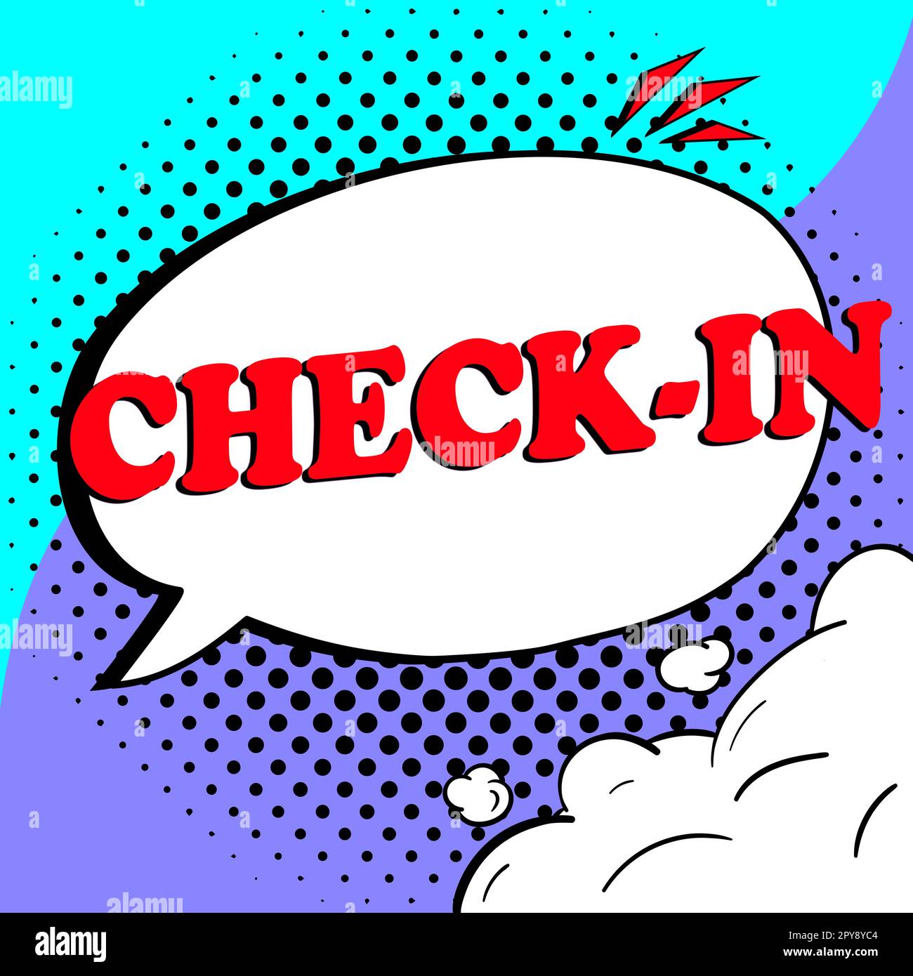 Text sign showing Check In. Business idea Procedure by which an airline ...