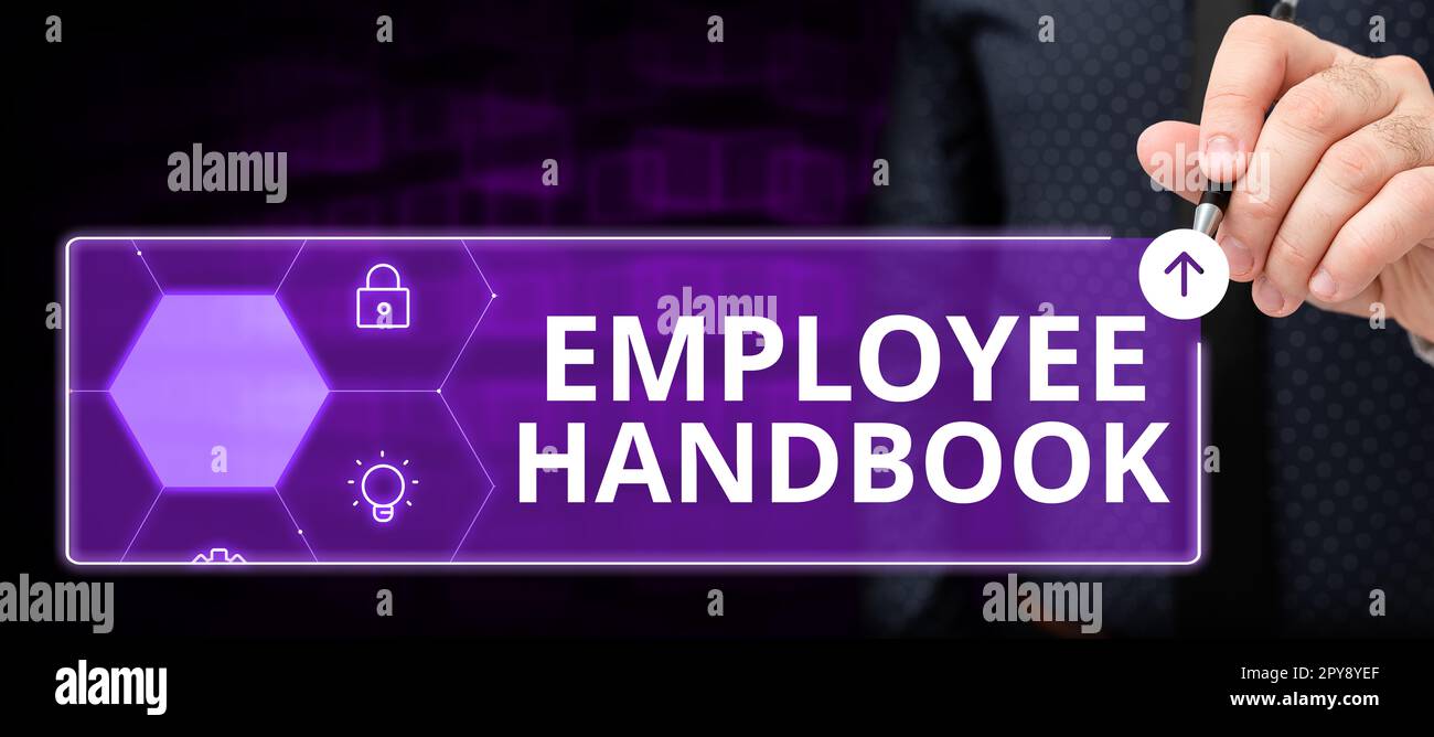 Inspiration Showing Sign Employee Handbook Word Written On Document That Contains An Operating