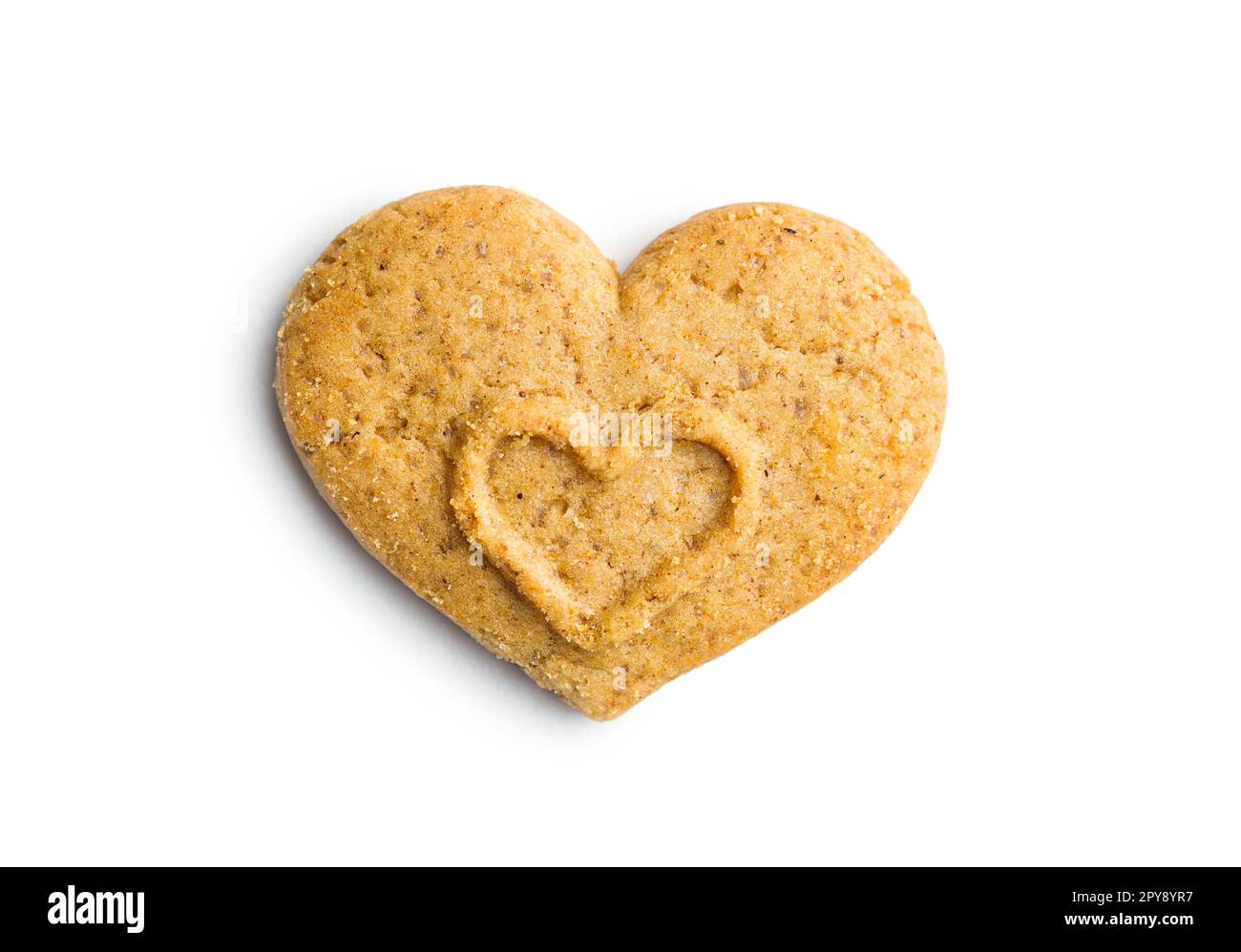 Sweet gingerbread heart isolated on white background Stock Photo - Alamy