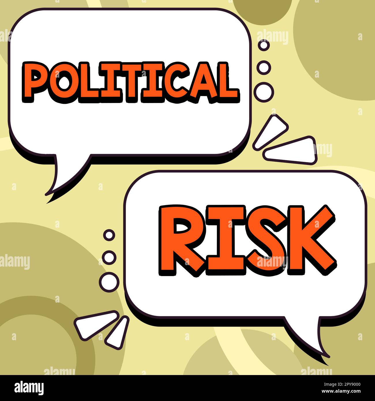Sign displaying Political Risk. Business idea communications person who ...