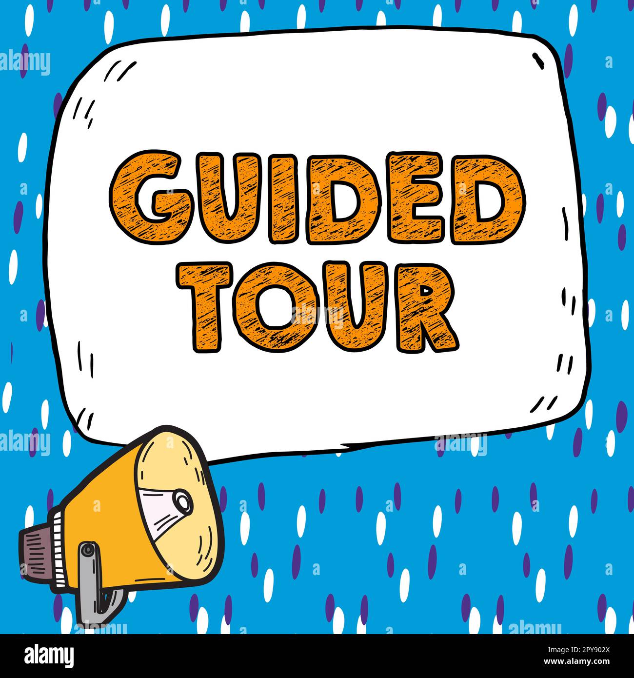 Sign displaying Guided Tour. Business idea advice or information aimed ...