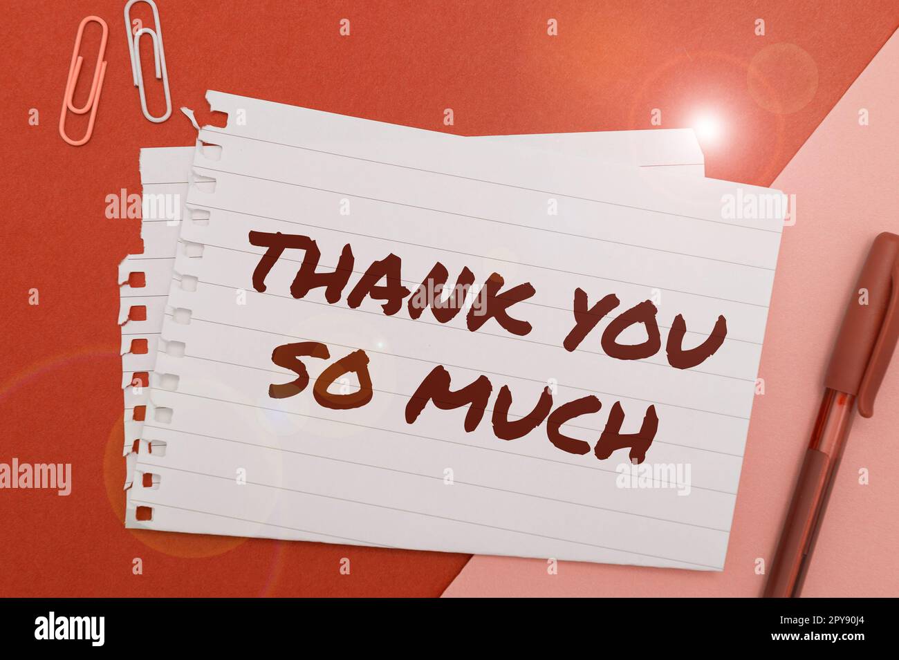 Writing displaying text Thank You So Much. Business approach Expression of Gratitude Greetings ...