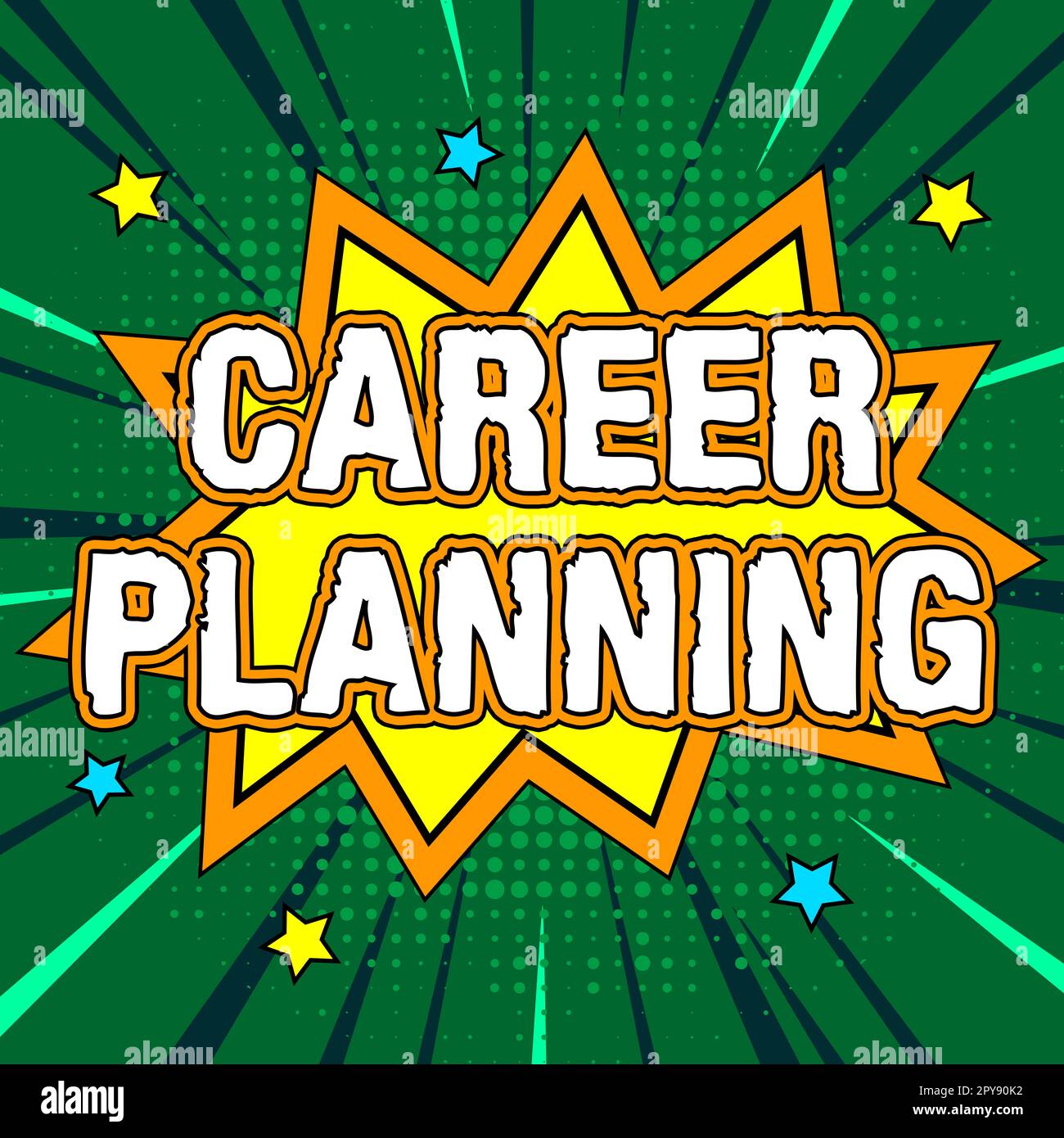 Text caption presenting Career Planning. Concept meaning A list of ...