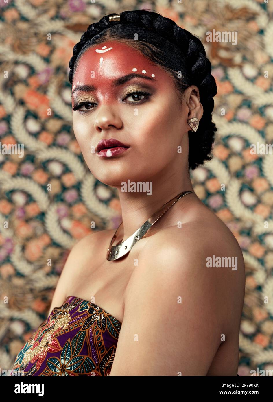 Blessed with beauty and heritage. Portrait of an attractive young woman ...