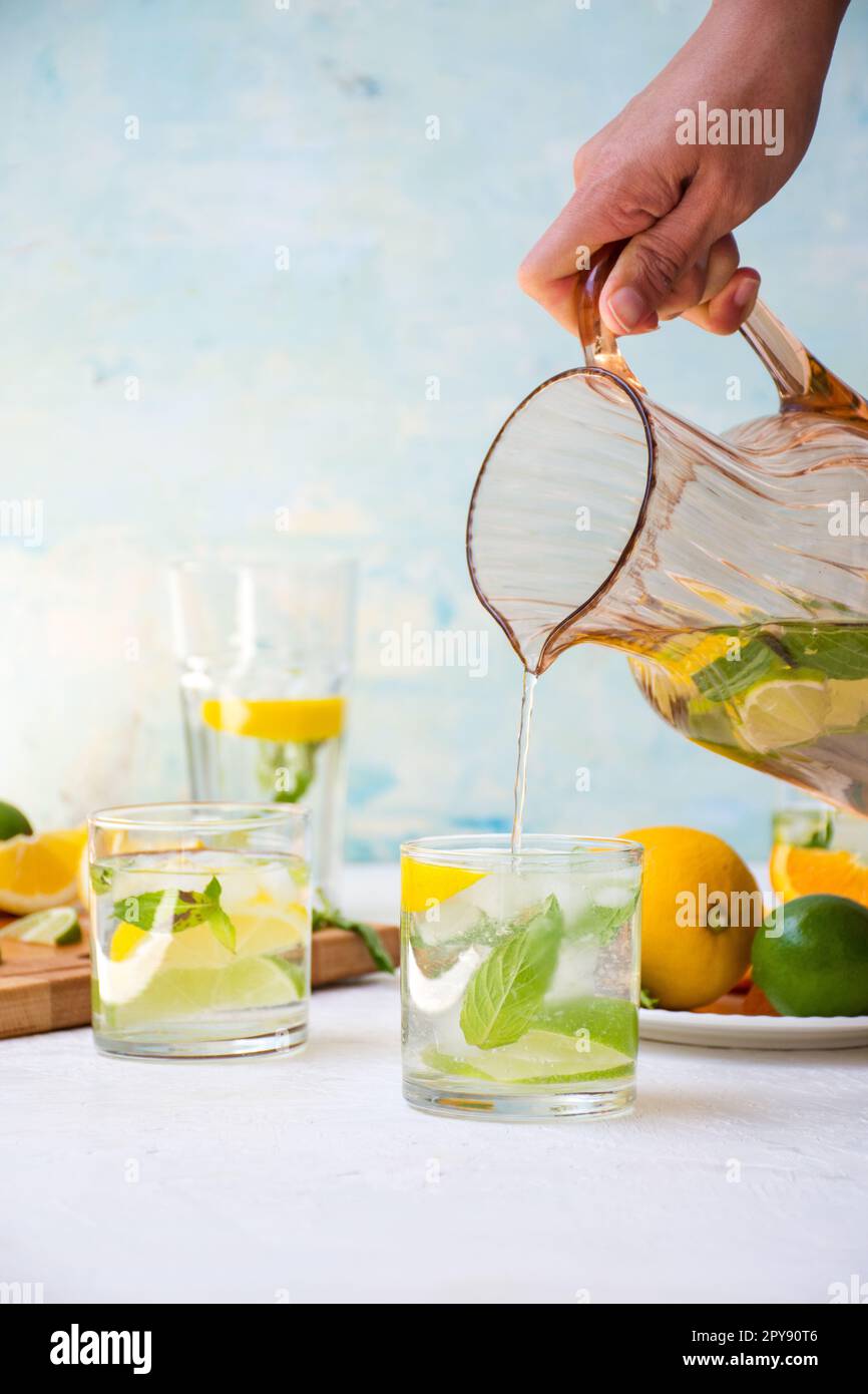 Pitcher Of Lemonade Pouring