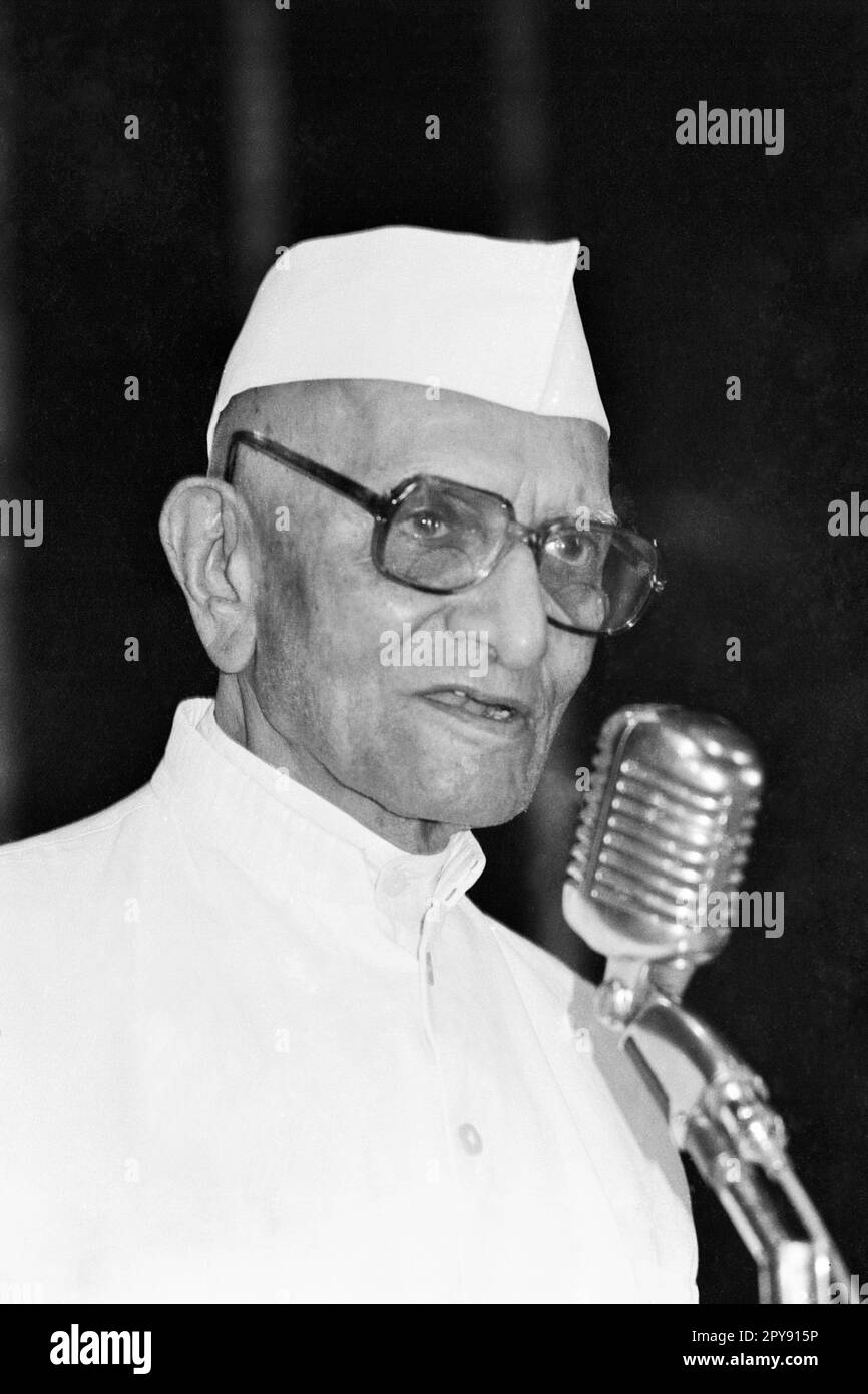 Morarji Desai, Indian politician, India Stock Photo - Alamy