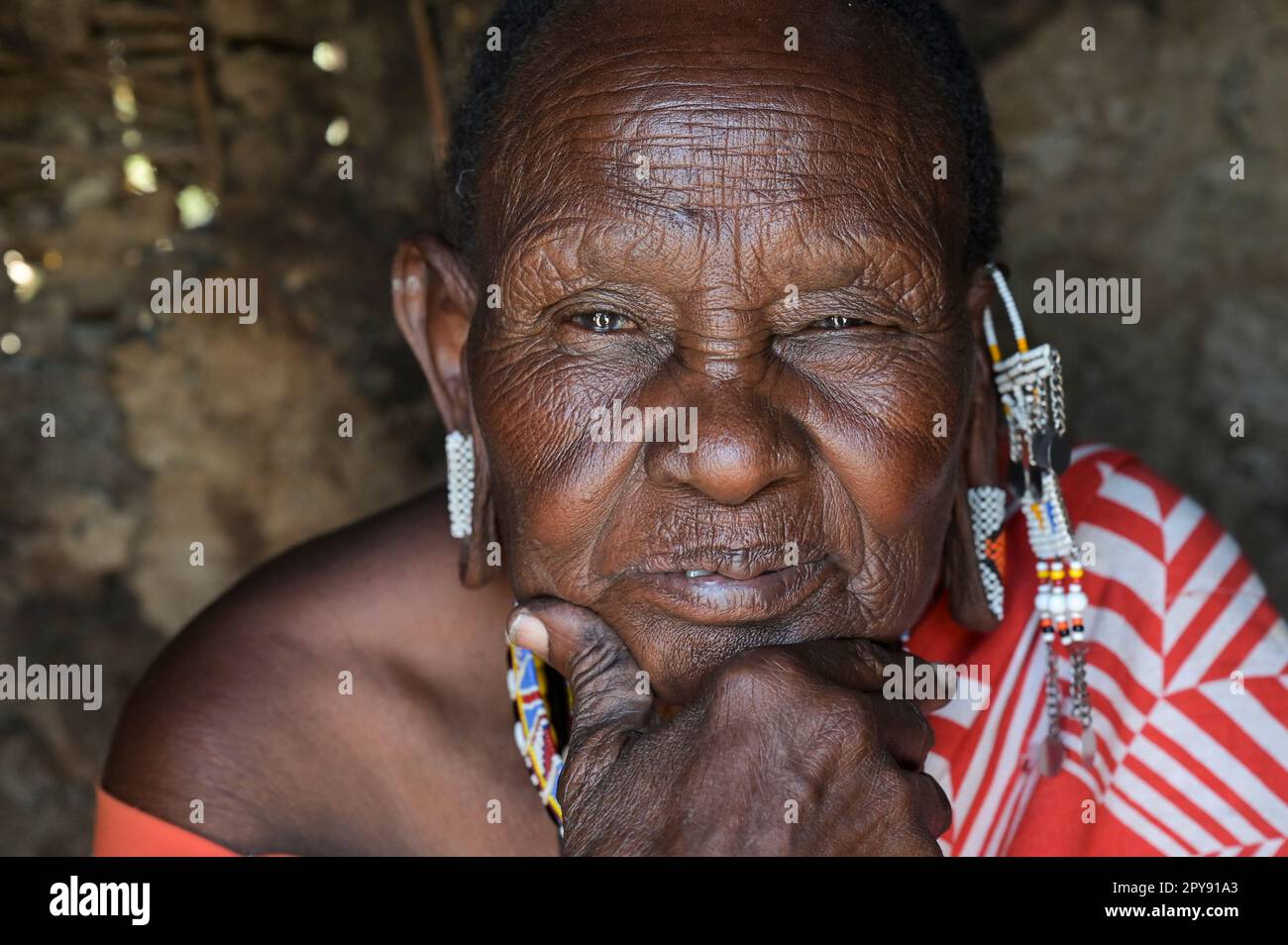 KENYA, Kajiado, Massai villages near town Mile 46, Massai pastoral ...