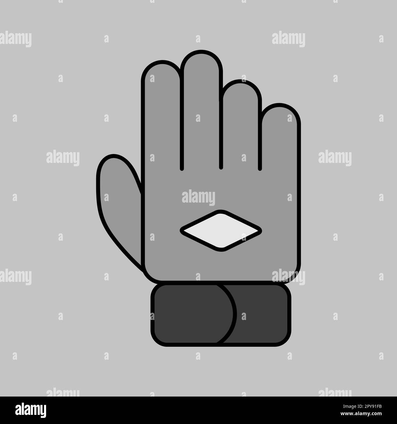 Work glove vector grayscale icon. Construction, repair and building ...