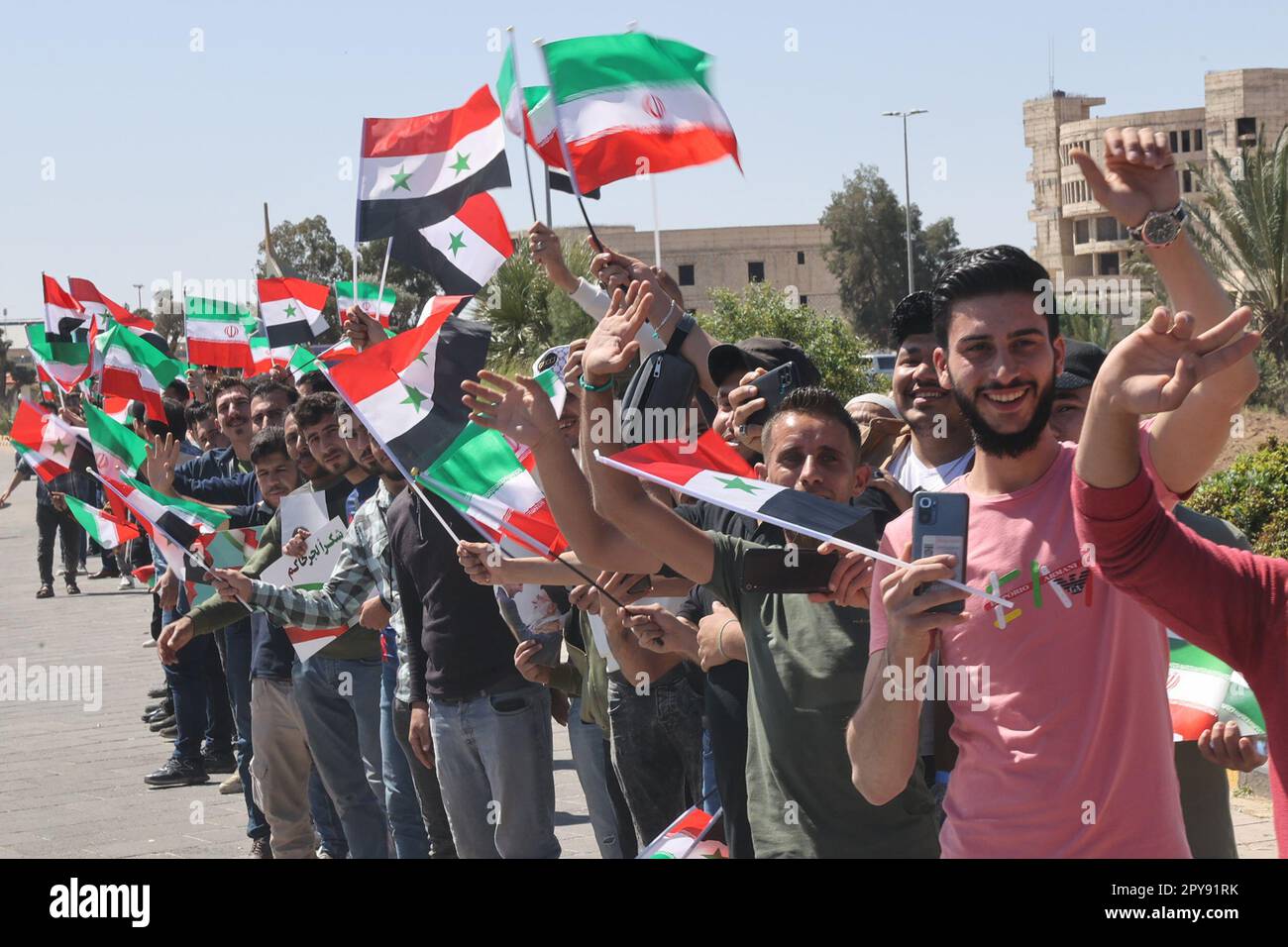 Damascus, Damascus, Syria. 3rd May, 2023. Syrian people attend a ...
