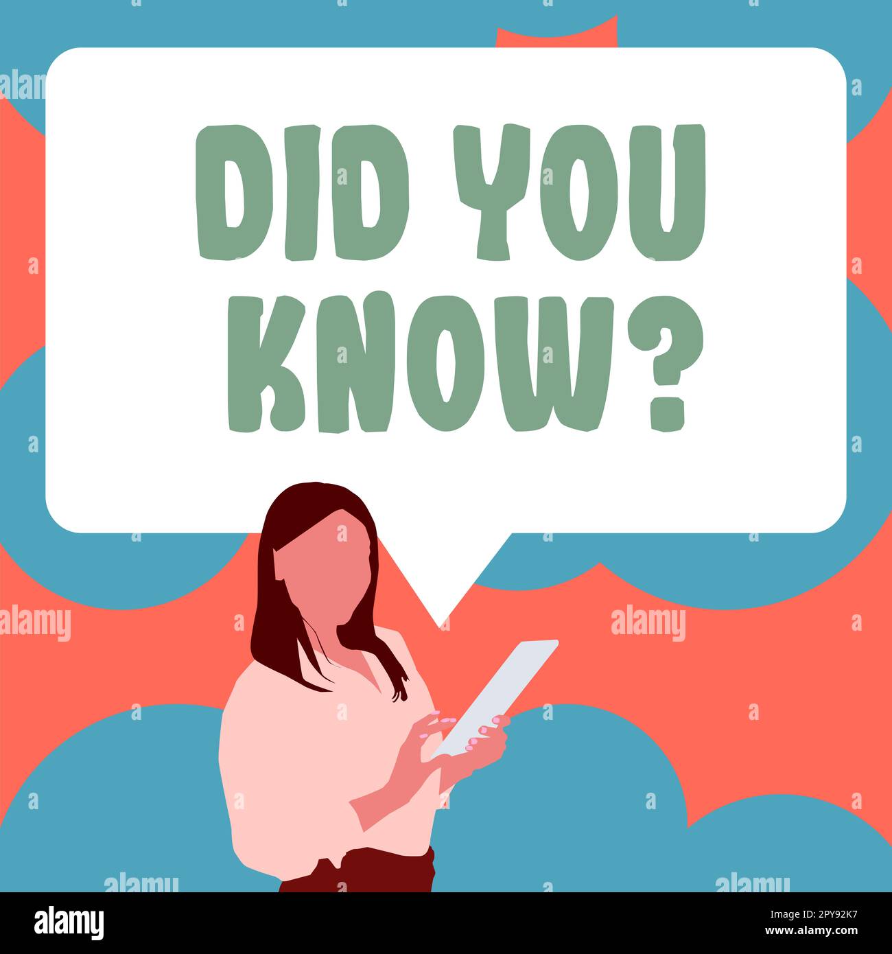 Conceptual caption Did You Know. Internet Concept Fun Facts and Figures ...