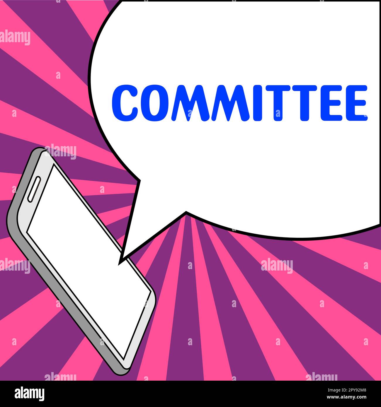 Sign displaying Committee. Business showcase Group of people appointed ...