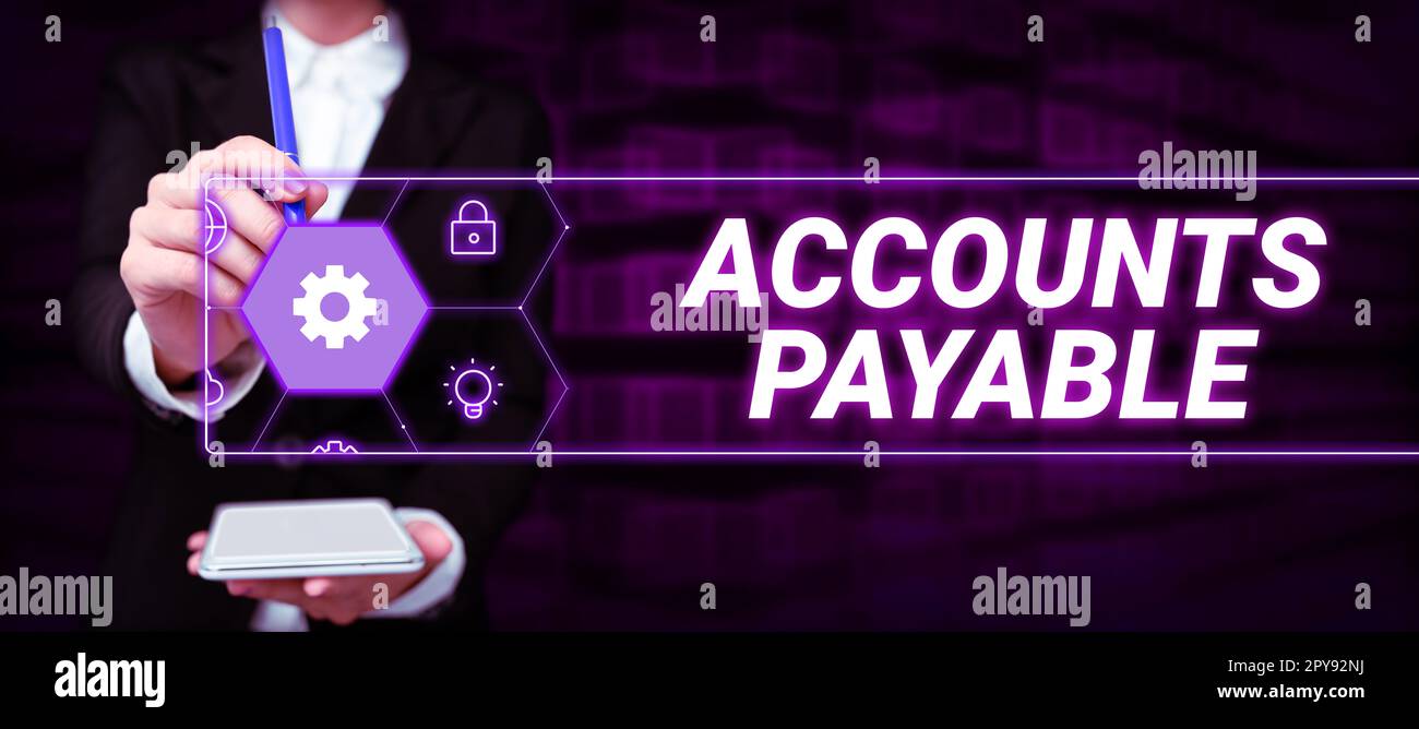 Inspiration showing sign Accounts Payable. Internet Concept money owed ...