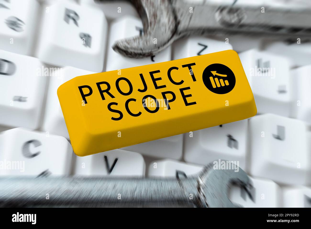 Conceptual caption Project Scope. Word for evaluation of work efforts a ...