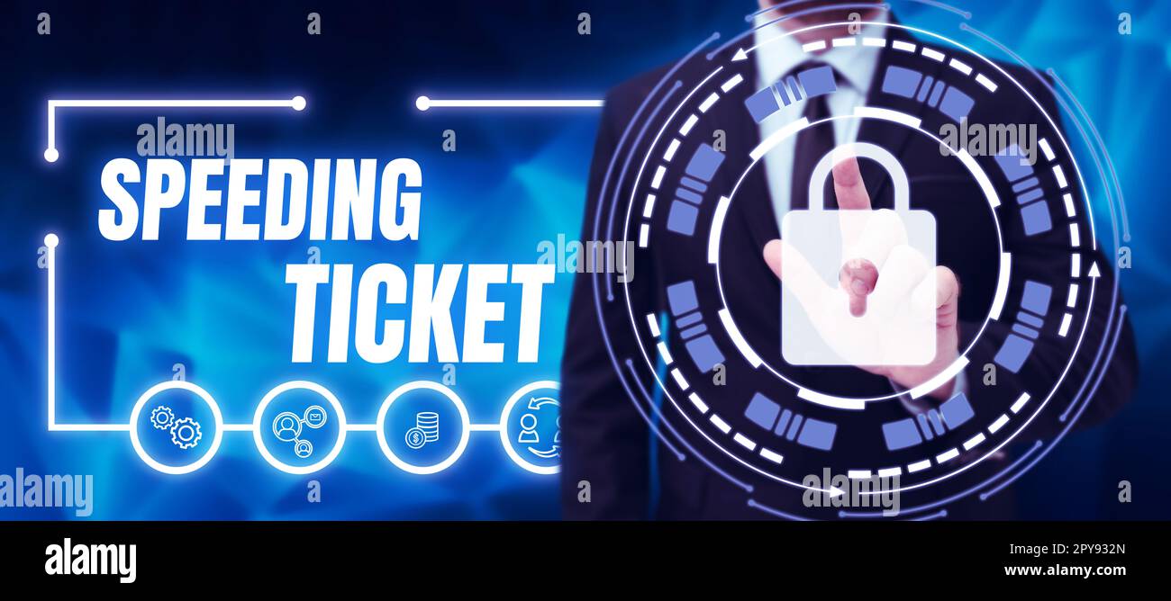 Conceptual display Speeding Ticket. Word for psychological test for the ...