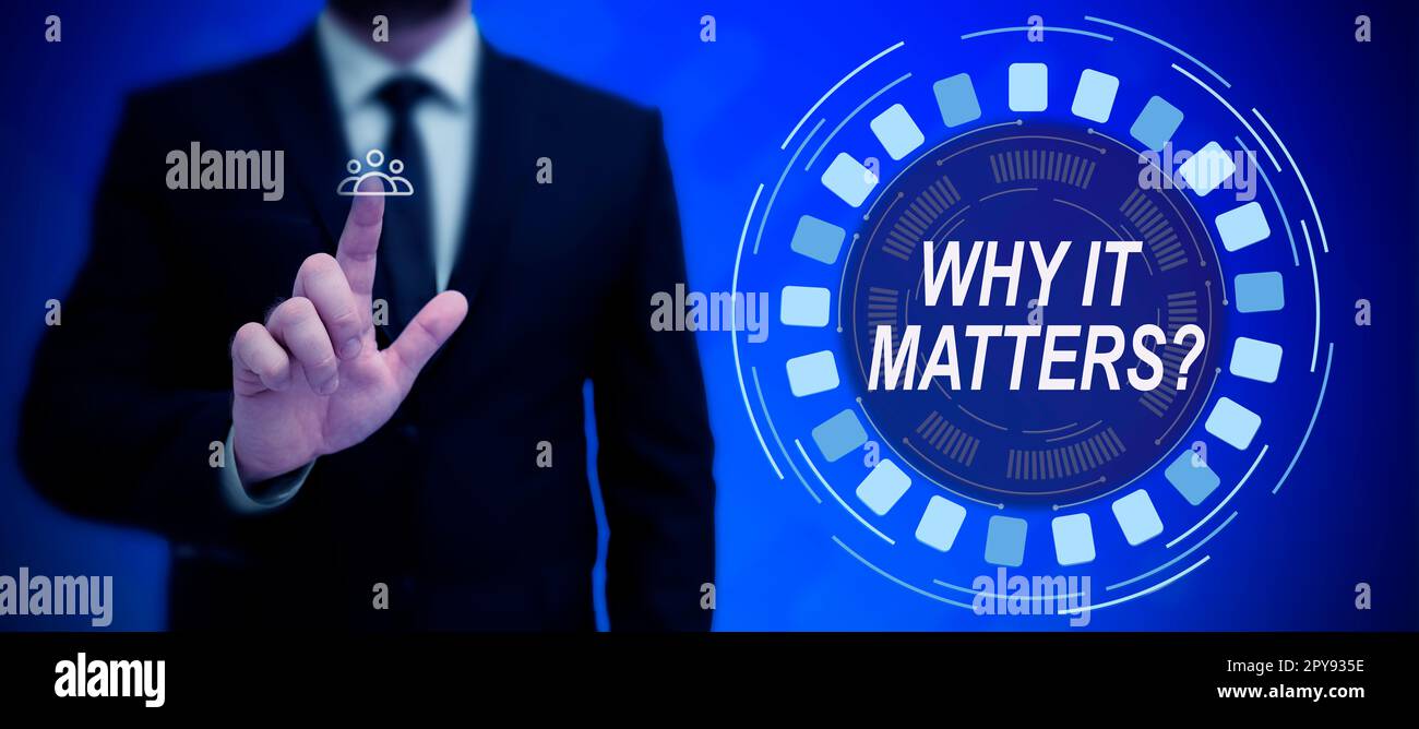 Handwriting text Why It Matters. Business concept Important Reasons to ...