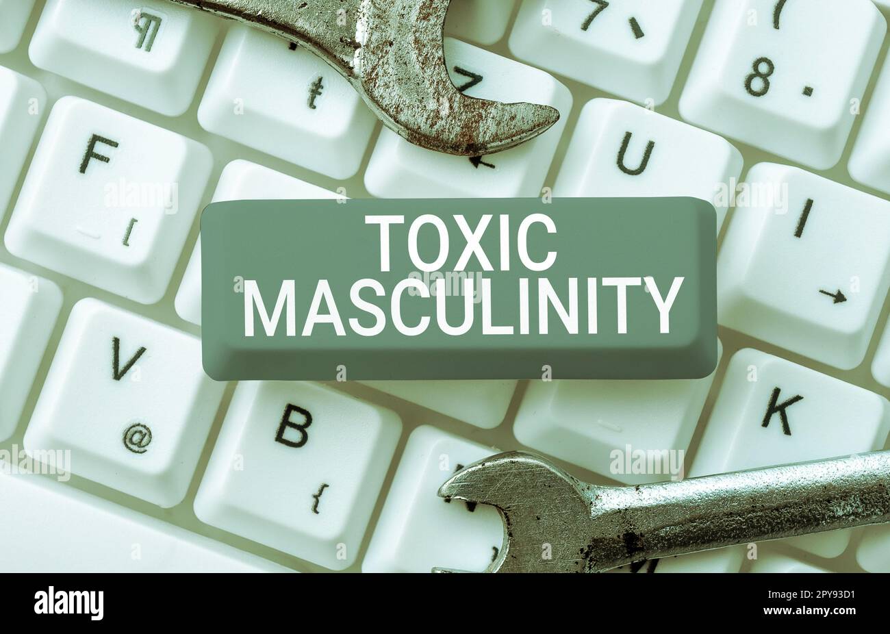 Hand writing sign Toxic Masculinity. Conceptual photo describes narrow ...