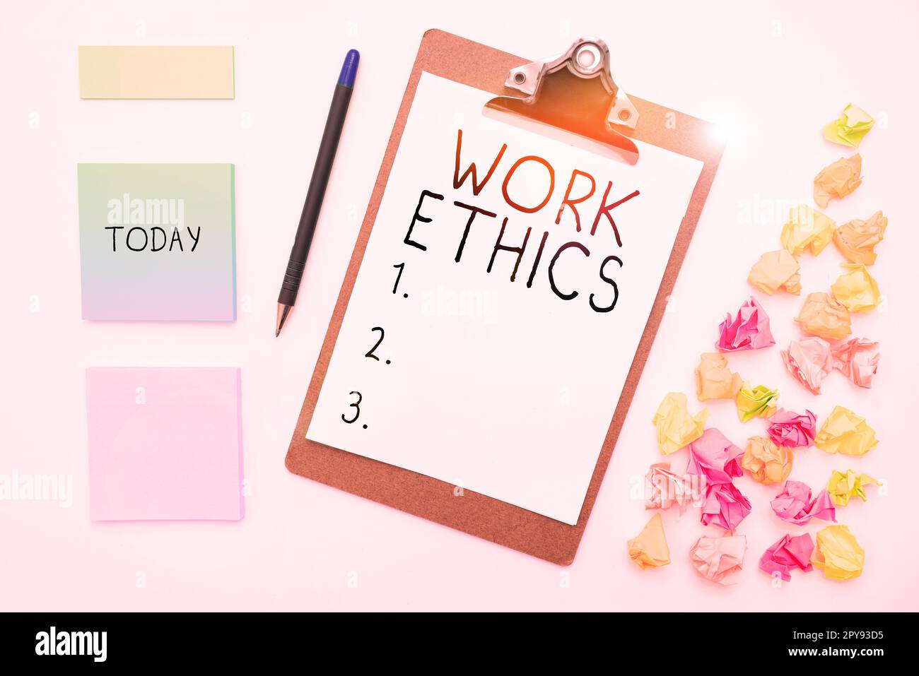 Text showing inspiration Work Ethics. Word for A set of values centered ...