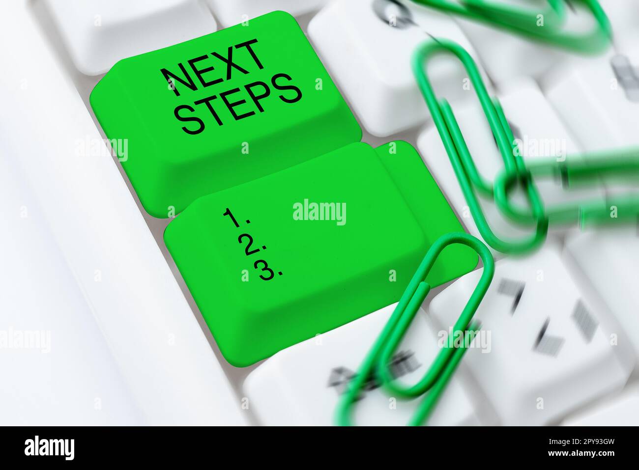 Inspiration showing sign Next Steps 1,2,3. Word Written on something ...