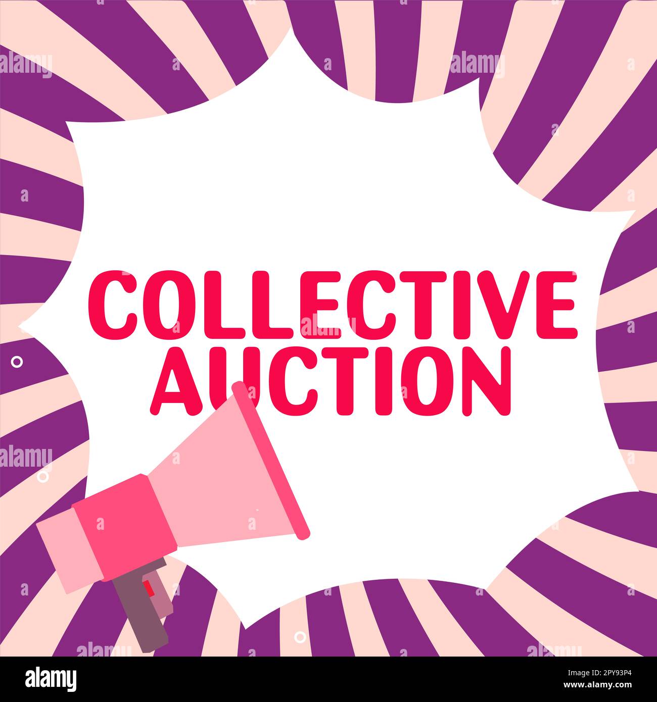 Conceptual caption Collective Auction. Business concept Gathering and ...