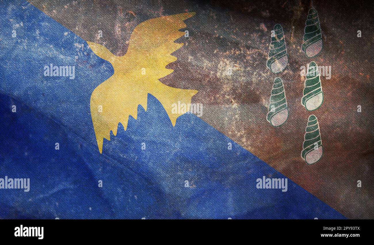 retro flag of Melanesian peoples Manus islanders with grunge texture ...