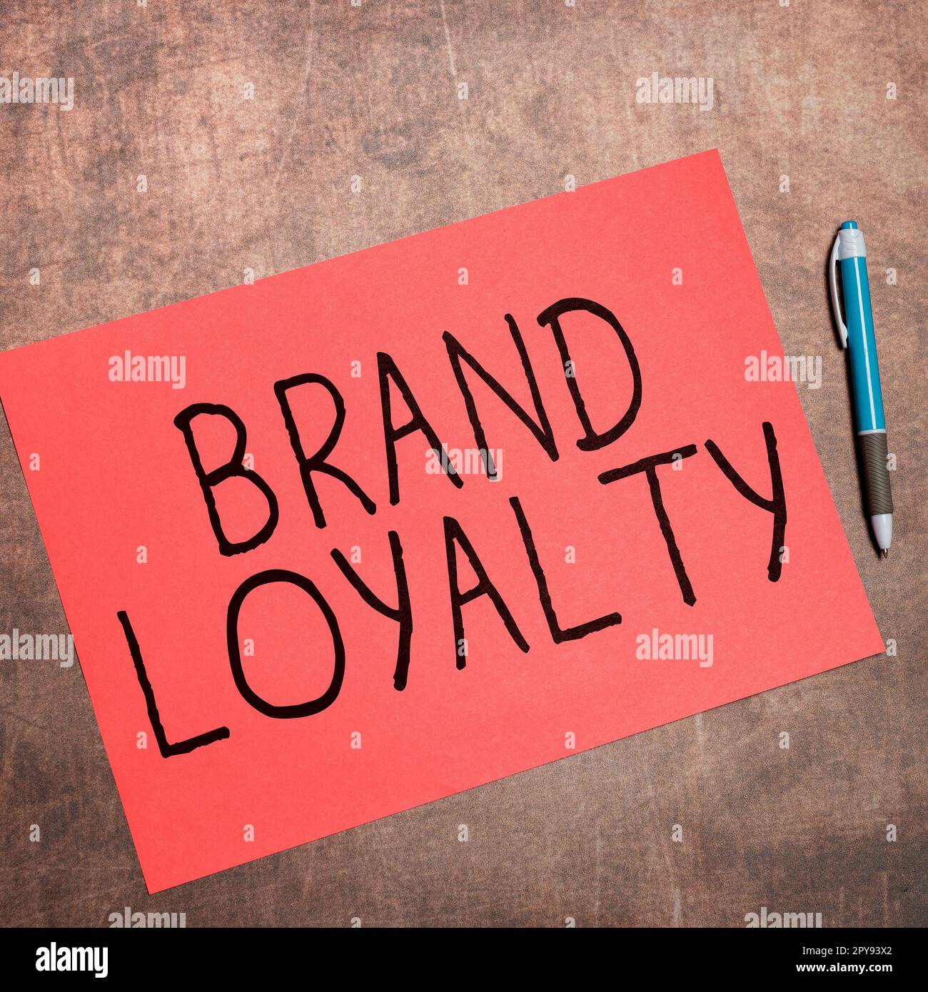 Text caption presenting Brand Loyalty. Business idea Repeat Purchase ...