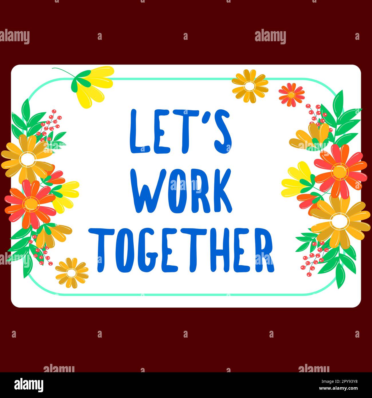 Writing displaying text Let's Work Together. Business concept Unite and Join Forces to Achieve a ...