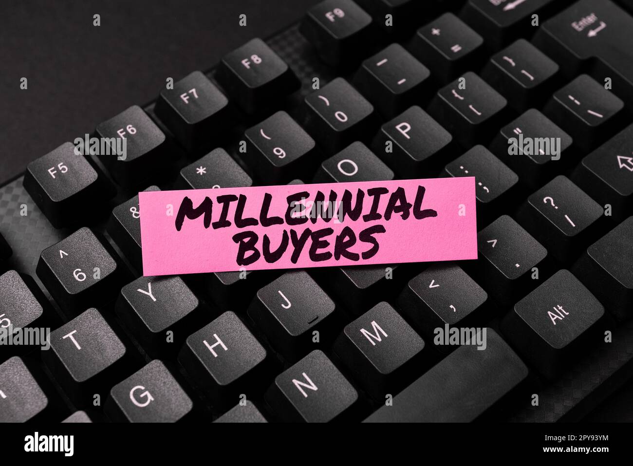 Text sign showing Millennial Buyers. Concept meaning Type of consumers ...