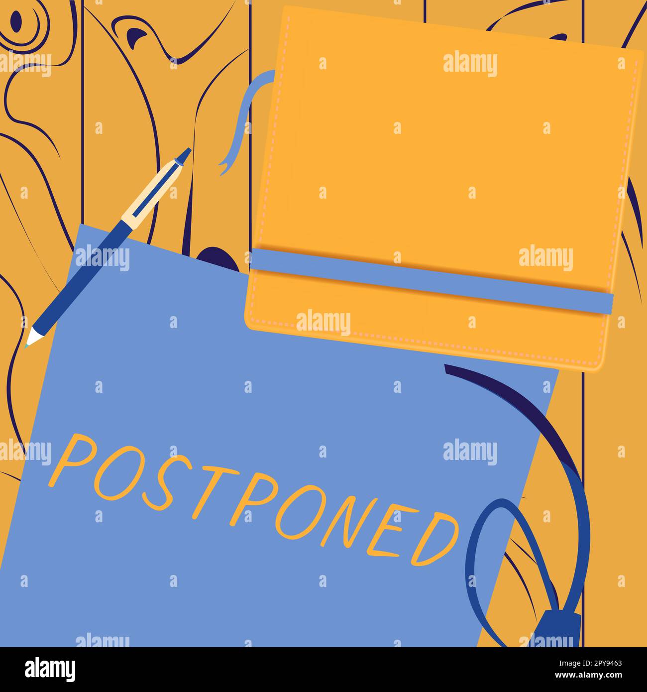 Inspiration showing sign Postponed. Concept meaning to place later in ...