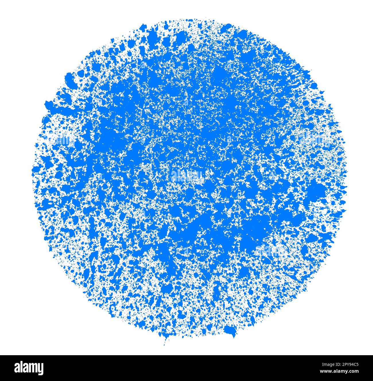 Round circle or Button with blue color blobs Stock Photo - Alamy