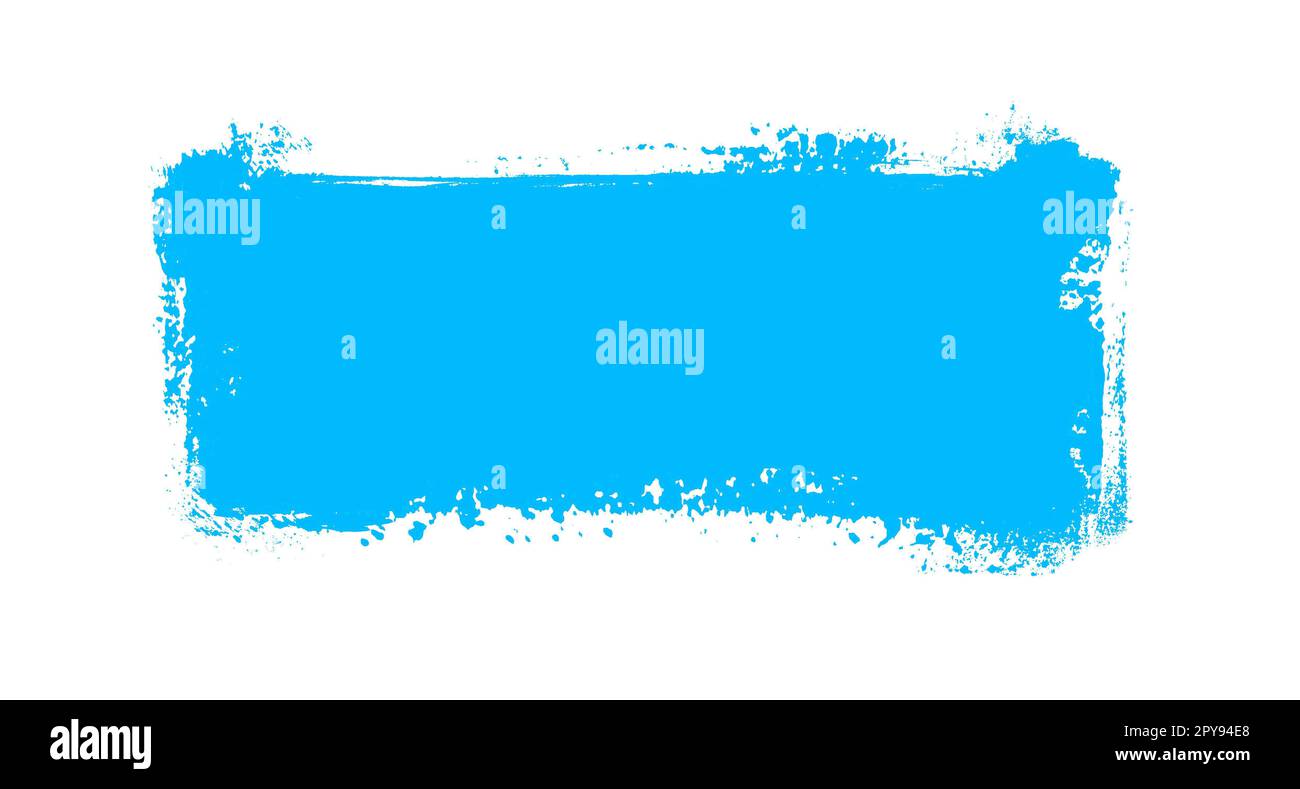 Dirty sketch of blue paintbrush drawing Stock Photo - Alamy