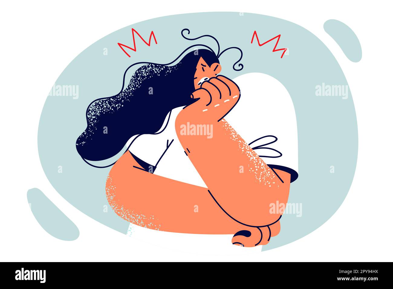 Nervous lady Cut Out Stock Images & Pictures - Alamy