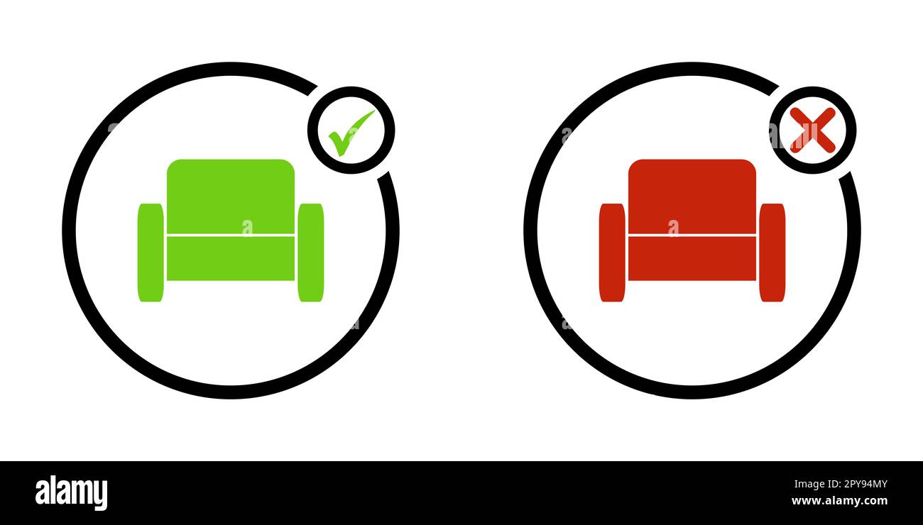 Seat is taken and Seat is available - Button banner Stock Photo - Alamy