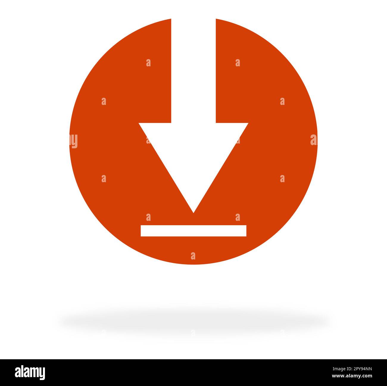 Red download Button with arrow Stock Photo - Alamy