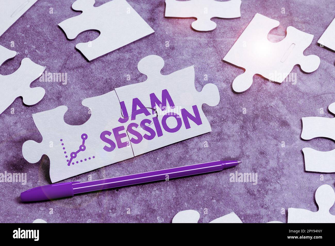 Text caption presenting Jam Session. Concept meaning impromptu ...