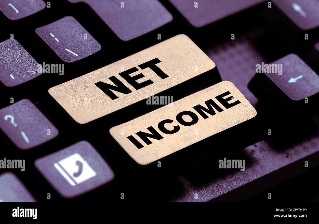 Inspiration showing sign Net Income. Concept meaning the gross income ...