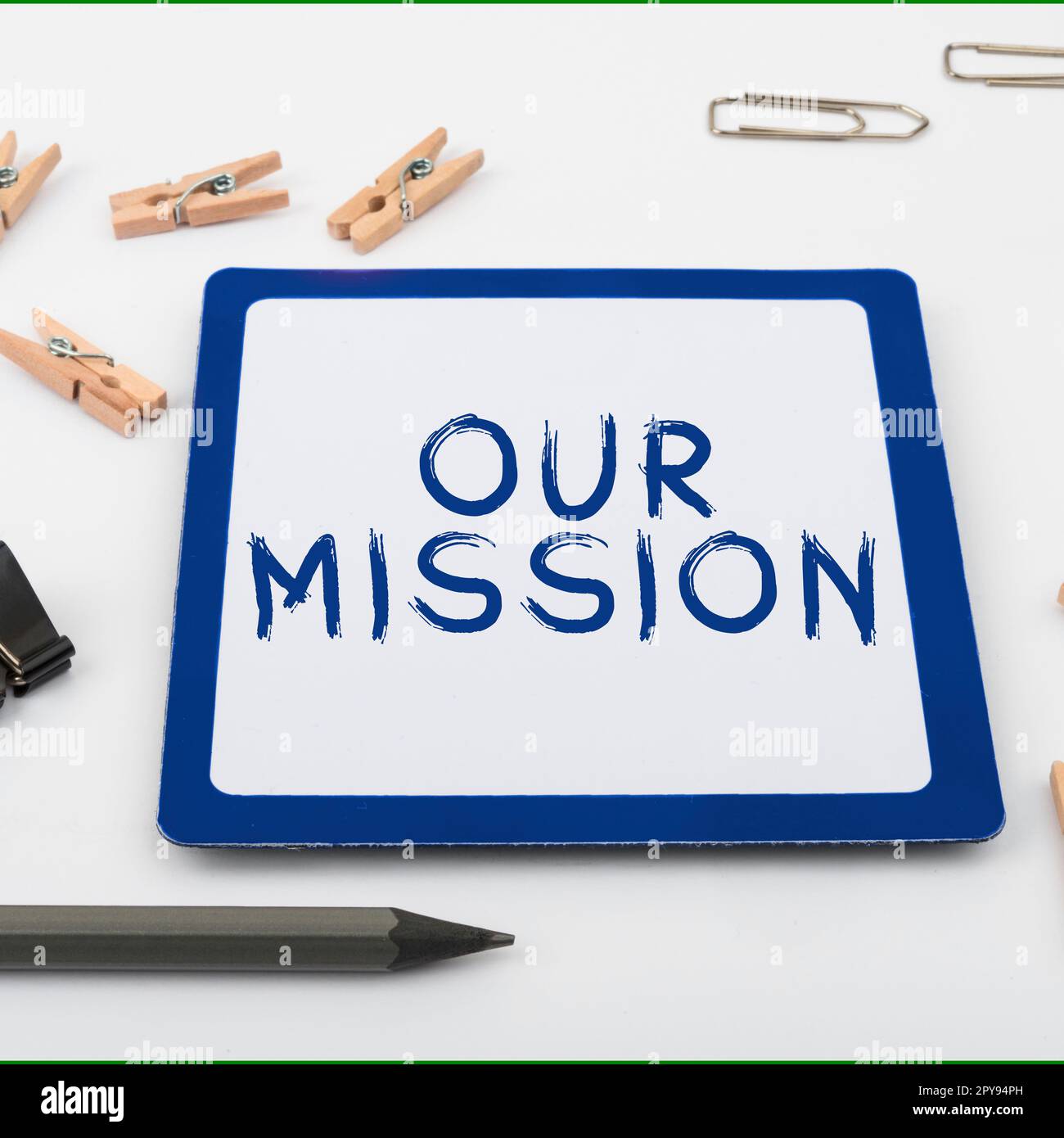 Text showing inspiration Our Mission. Business approach tasks or ...