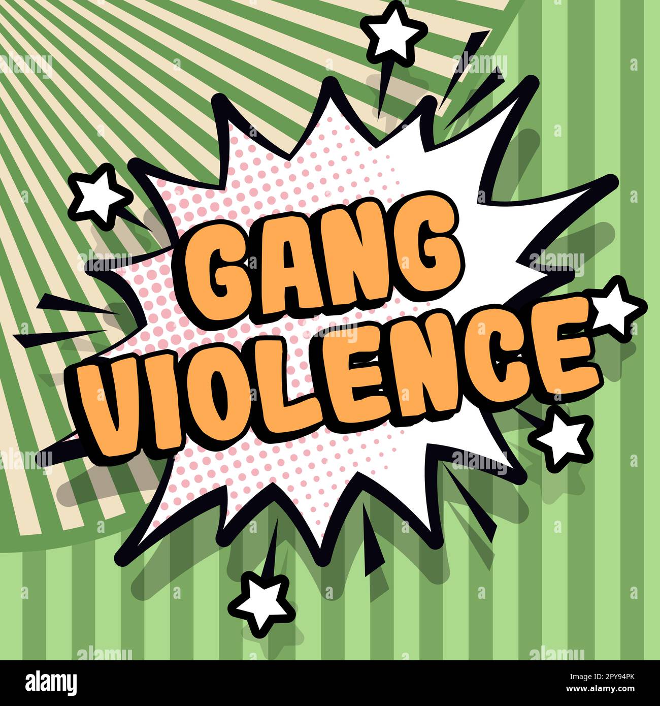 Text caption presenting Gang Violence. Business idea infringement of ...