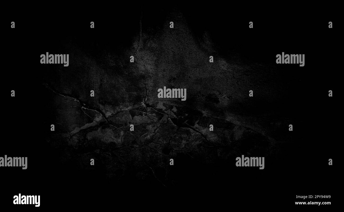 Very dark broken black wall with scratches Stock Photo - Alamy