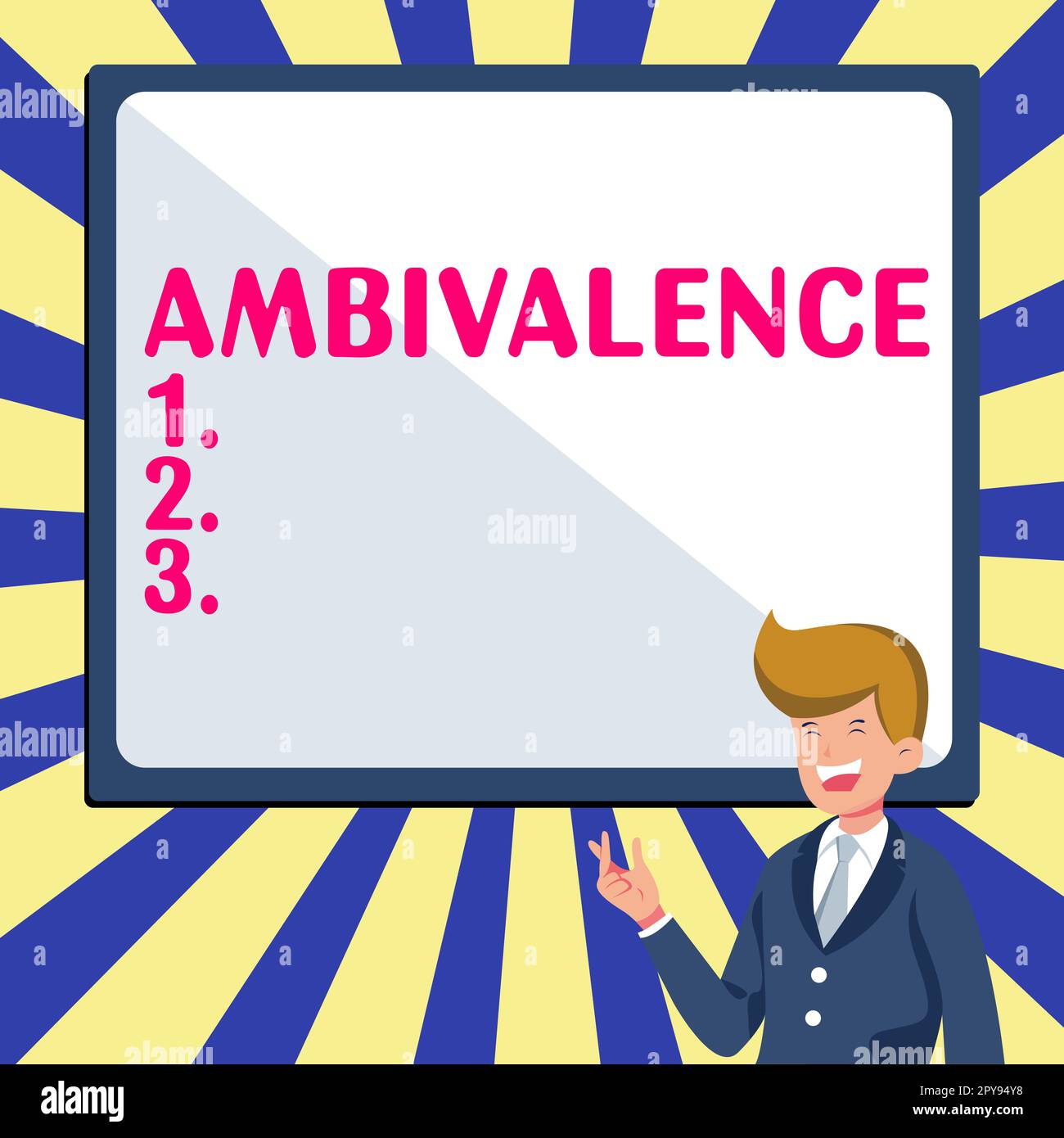 Text showing inspiration Ambivalence. Concept meaning attitudes or ...