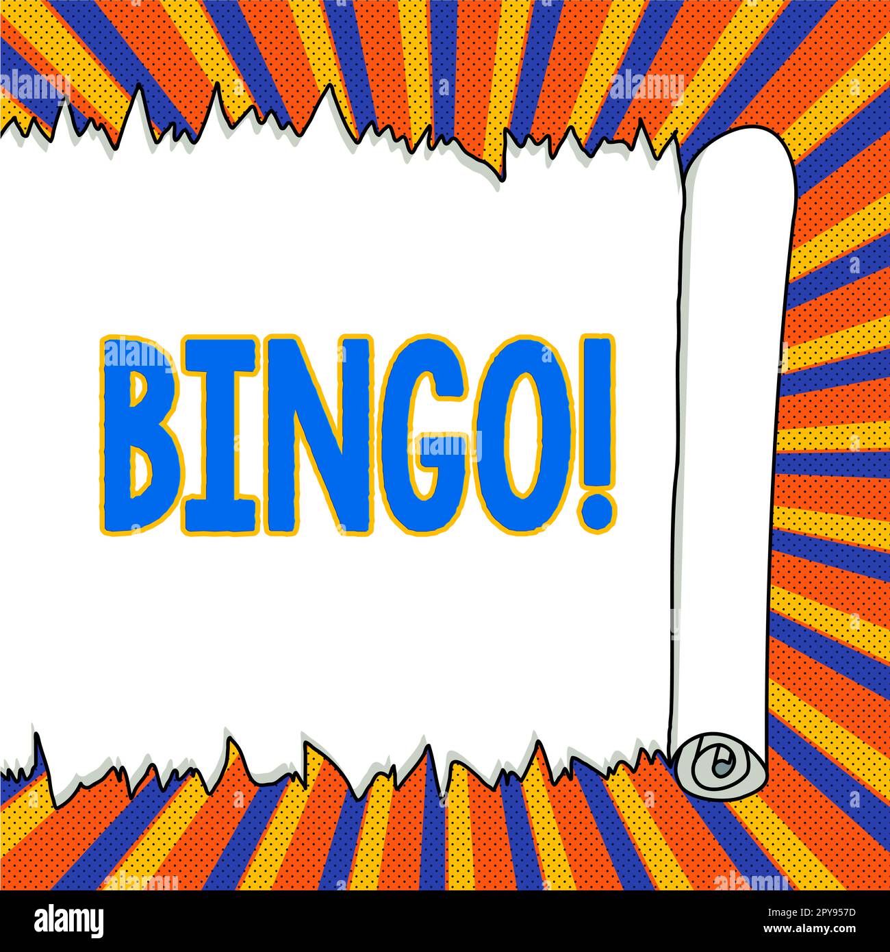 Sign displaying Bingo. Conceptual photo game of chance in which each ...