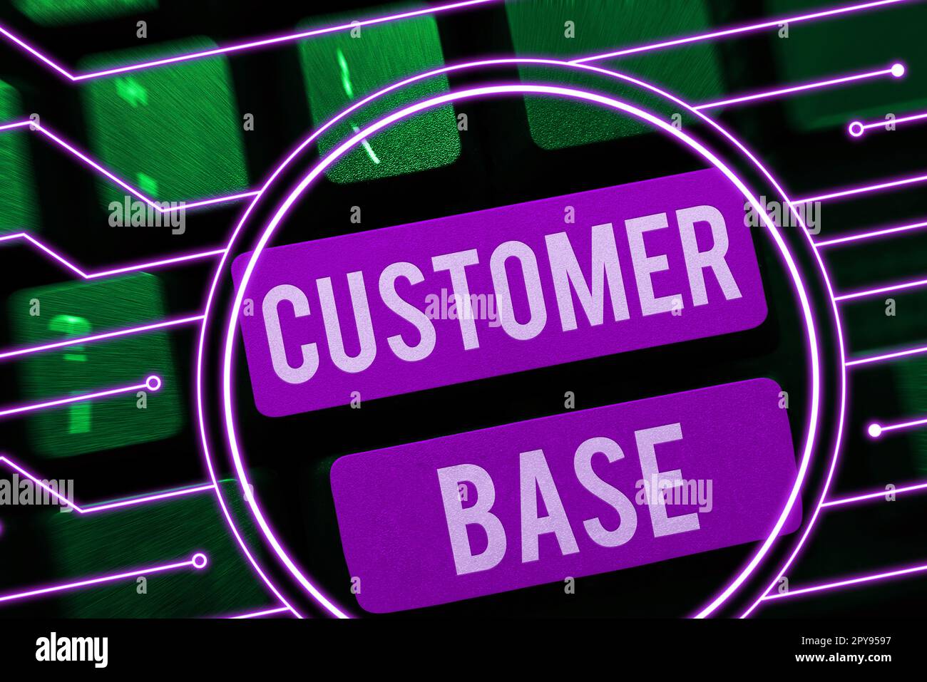 Text showing inspiration Customer Base. Business overview encourage ...