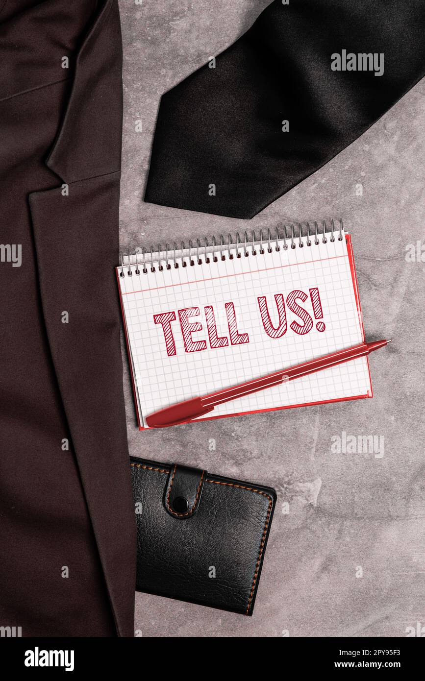 Conceptual caption Tell Us. Concept meaning communicate information to ...