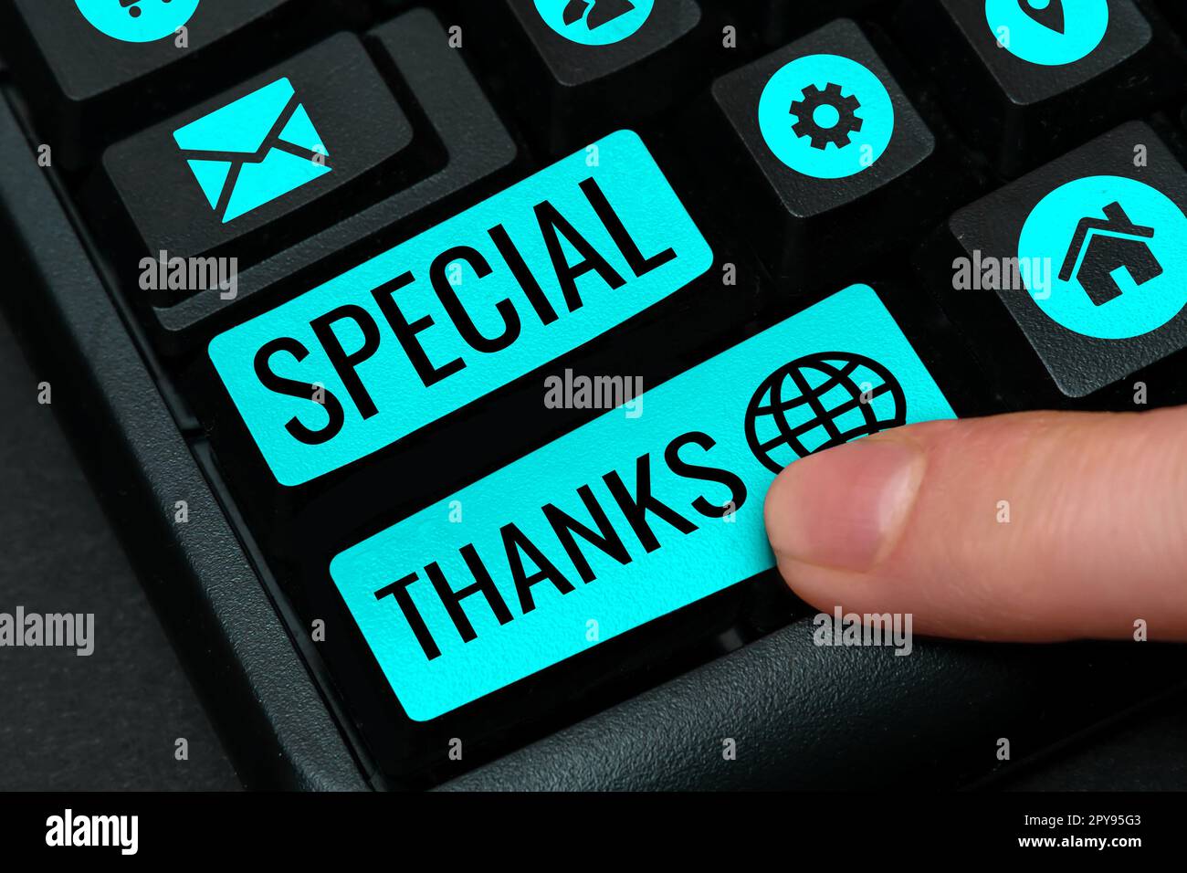 Sign displaying Special Thanks. Word for expression of appreciation or ...