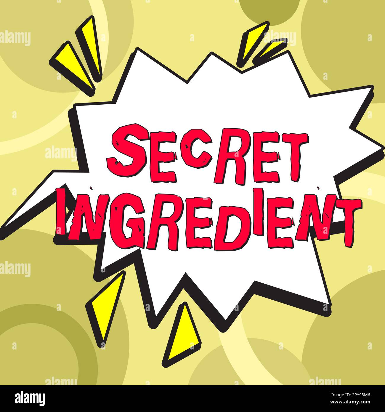 Inspiration showing sign Secret Ingredient. Word Written on special ...