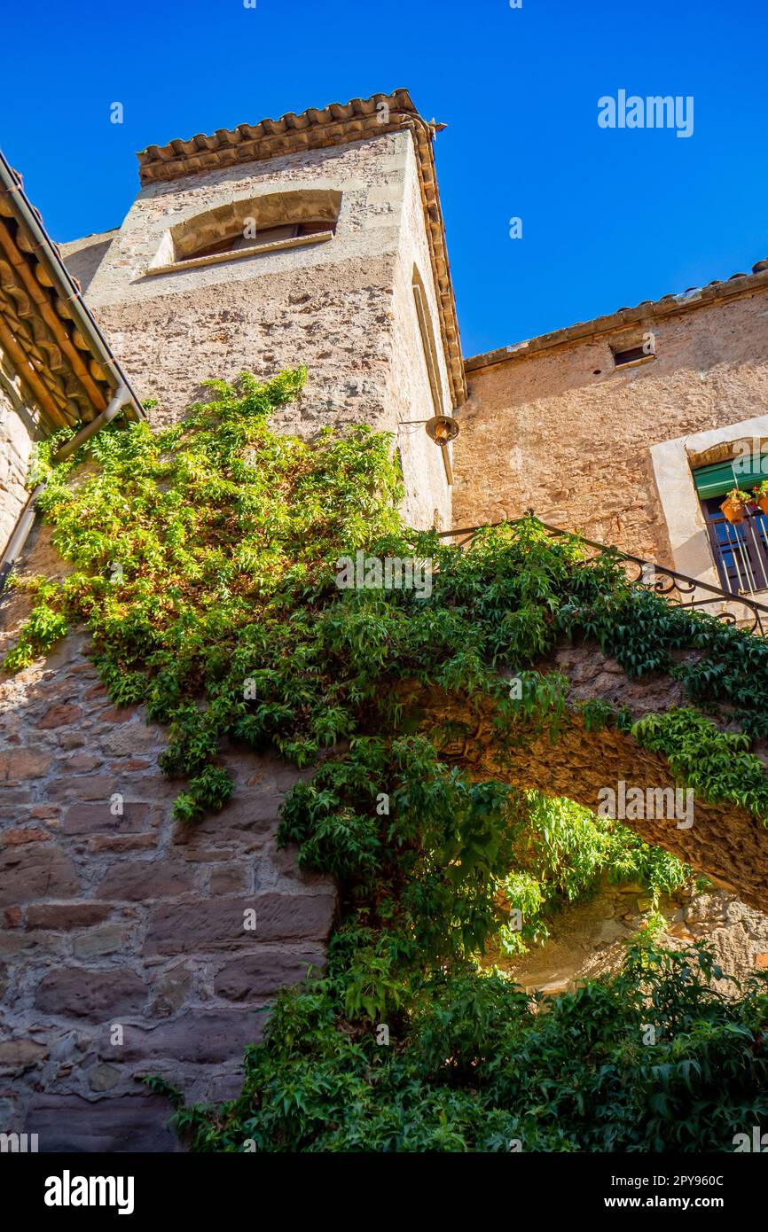 Streets of a typical european mountain village Stock Photo - Alamy