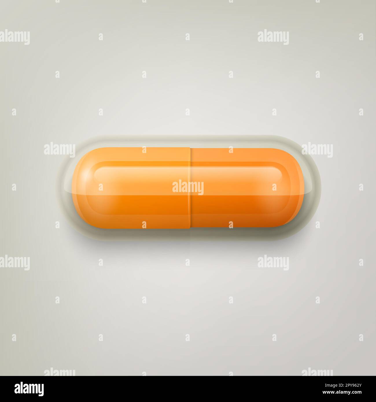 Vector 3d Realistic Orange Pharmaceutical Medical Pill, Capsule, Tablet ...