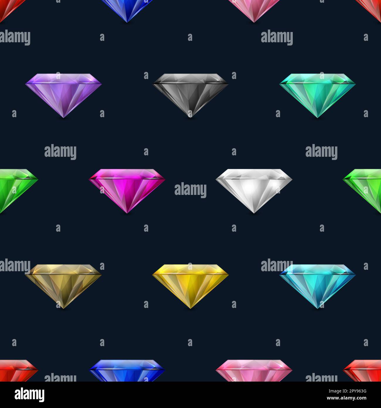 Vector Seamless Pattern with Multi Colored 3d Realistic Transparent ...