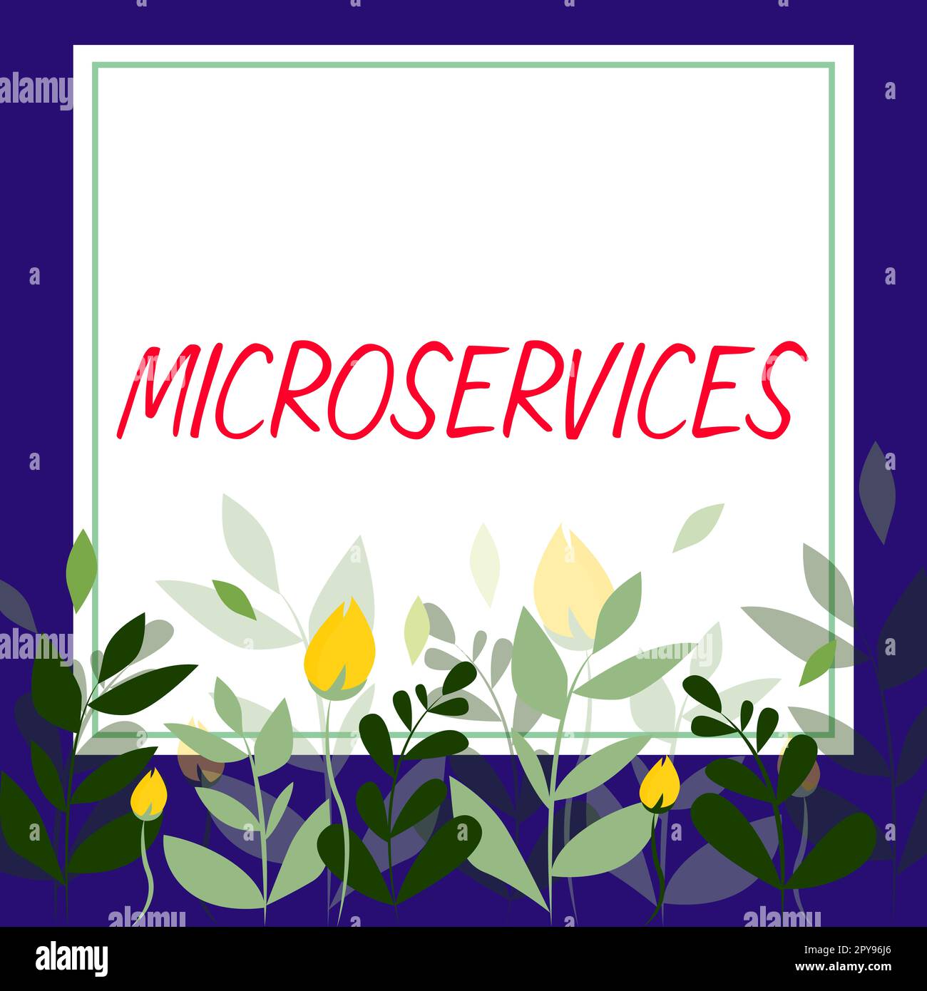 Handwriting text Microservices. Word Written on Software development ...