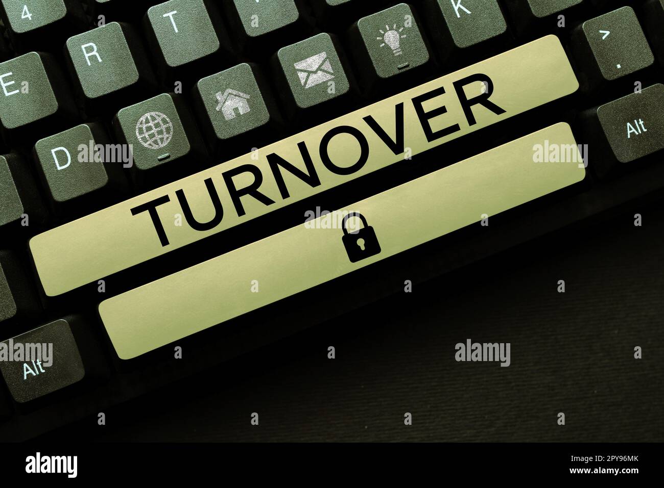 Conceptual caption Turnover. Word for the percentage of workers who ...